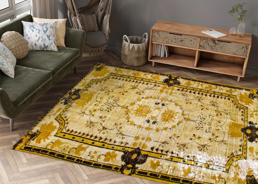 Black Rug, Ethnic Pattern Rug, Medallion Pattern Rug, Farmhouse Decor ...