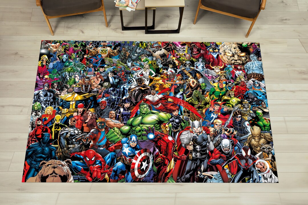 Marvel Heroes Rugs, Boy Room Rug, Game Room Rugs, Children Rugs ...