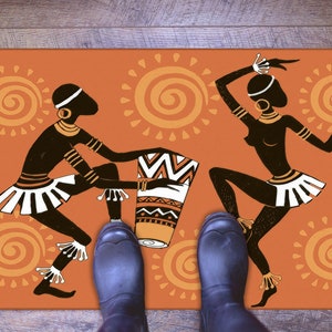 African Woman Rugs, African Couple Rugs, African Dancers Rug, Ethnic ...