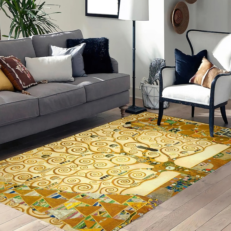 Klimt the Tree of Life Rug, Tree Life Rugs, Gustav Klimt Rug ...