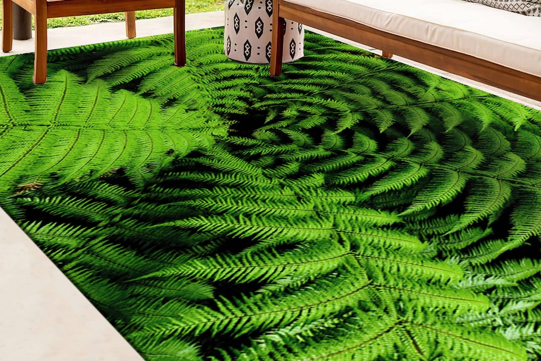 Fern Rugs, Shield Fern Rug, Pteridophyte Rug, Flower Rug, Gift Rug ...