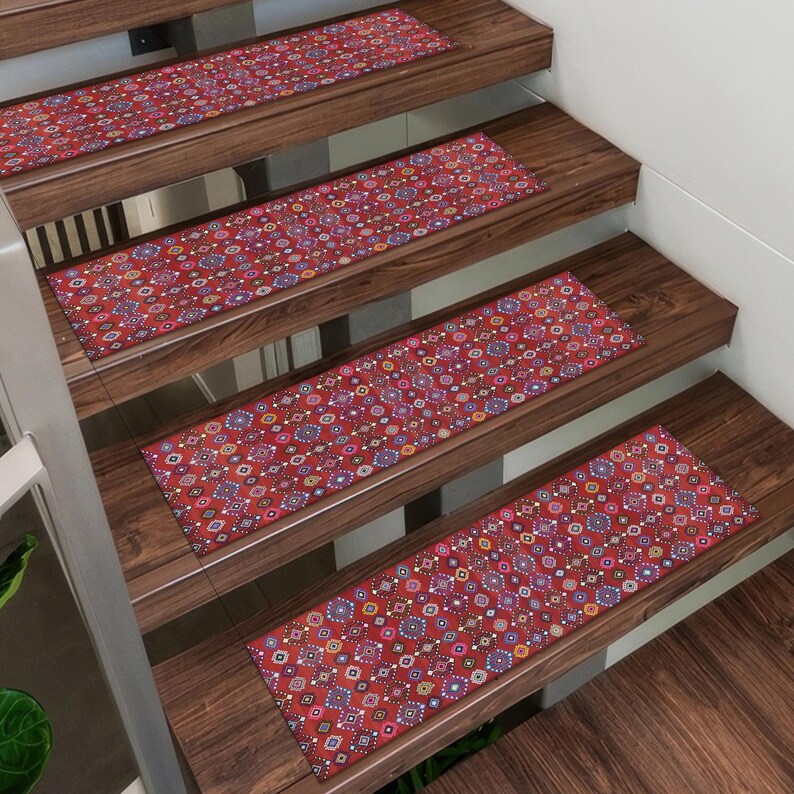 Decorative Step Rug, Vintage Style Rug, Cozy Home Rug, Soft Floor Rug ...