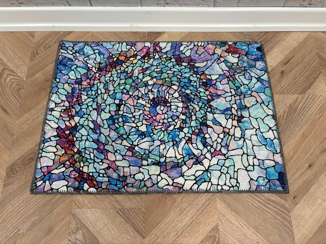 Stained Glass Rugs, Colorful Rugs, Spirituality Rugs, Modern Rug, Step ...
