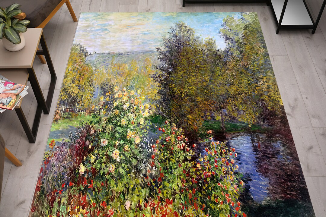 Claude Monet Rug, Corner of the Garden Rug, Montgeron Rug, Abstract ...