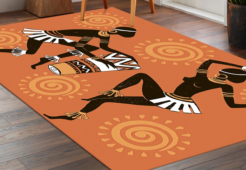 African Woman Rugs, African Couple Rugs, African Dancers Rug, Ethnic ...