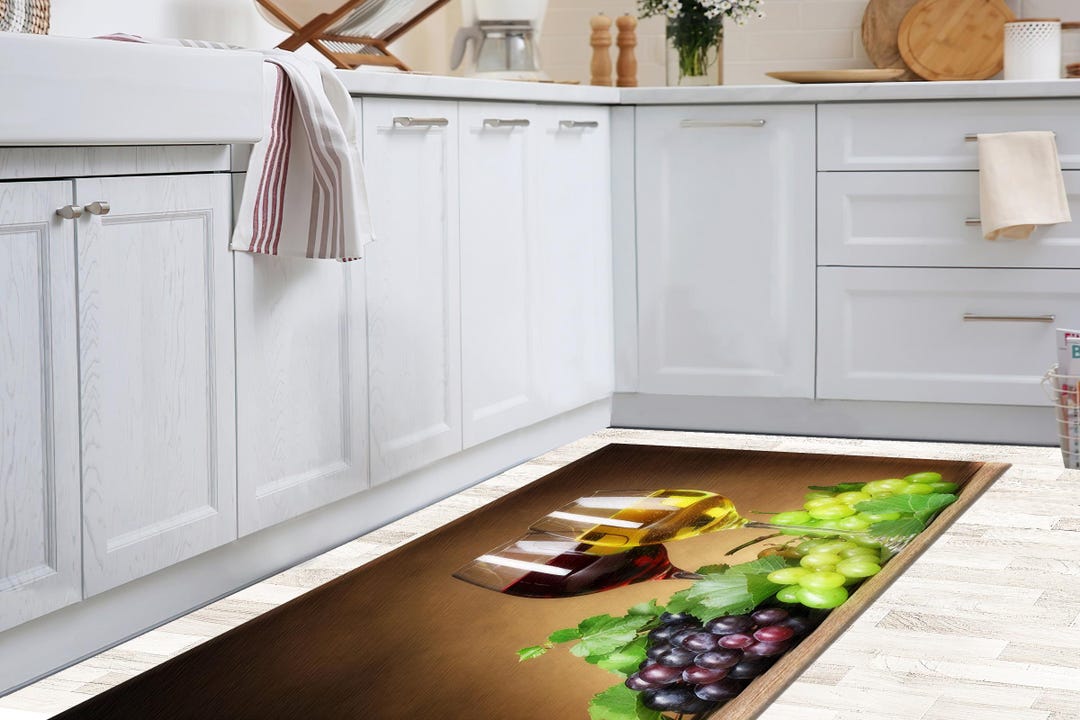 Wine Glass Rugs, Kitchen Rugs, Grape Rugs, Modern Rug, Dining Room Rug ...