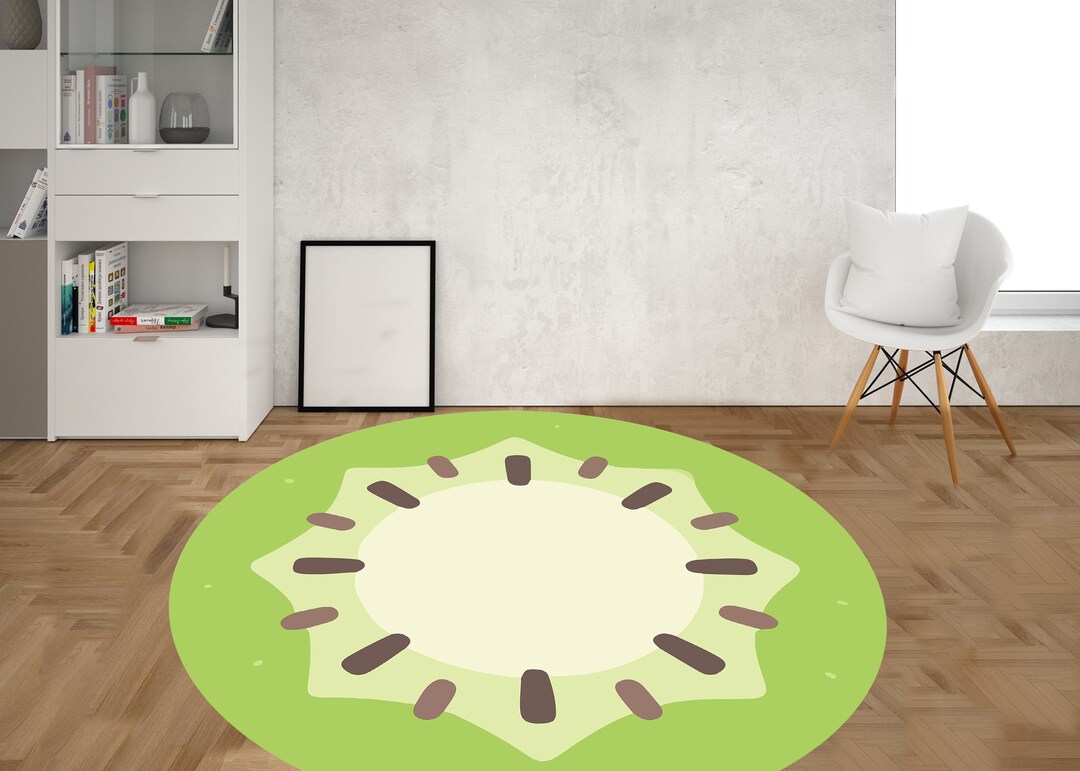 Kiwi Rugs, Trendy Rugs, Sliced Fruit Rugs, Modern Rug, Non-slip Carpet ...