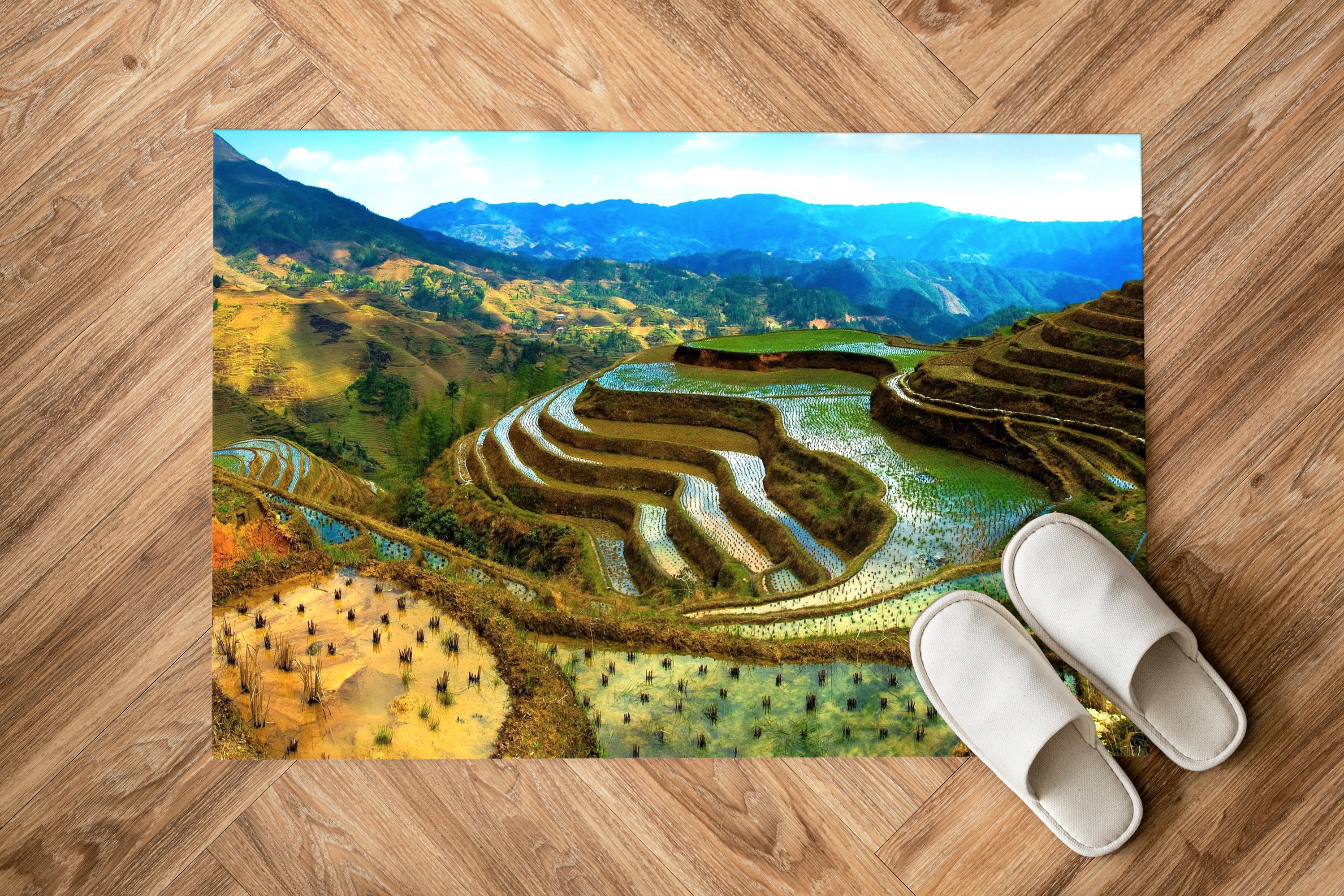 Banaue Rice Terraces Philippines Rug Nature View Rugs Famous - Etsy