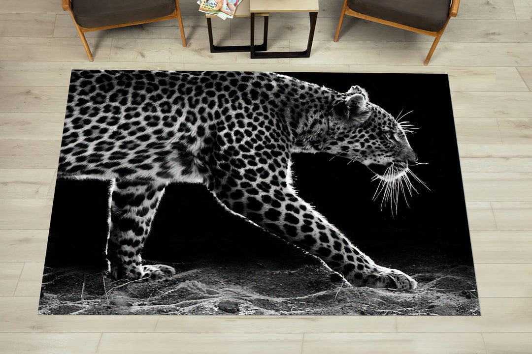 Leopard Rugs, Wild Animal Rug, Farmhouse Rug, Animal Rugs, Chenille Rug ...