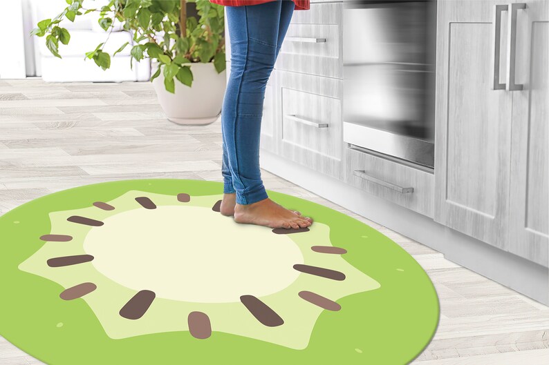 Kiwi Rugs, Trendy Rugs, Sliced Fruit Rugs, Modern Rug, Non-slip Carpet ...