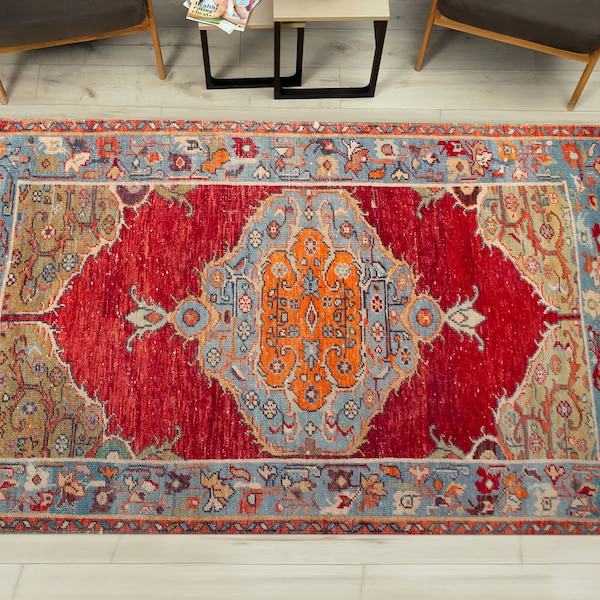 Red Persian Rug - Etsy