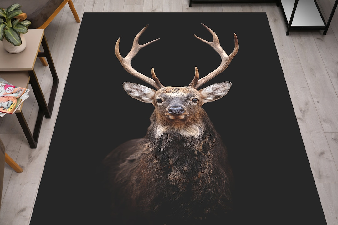 Deer Rug, Deer Lover Rug, Animal Rugs, Animal Rug, Anti-slip Carpet ...