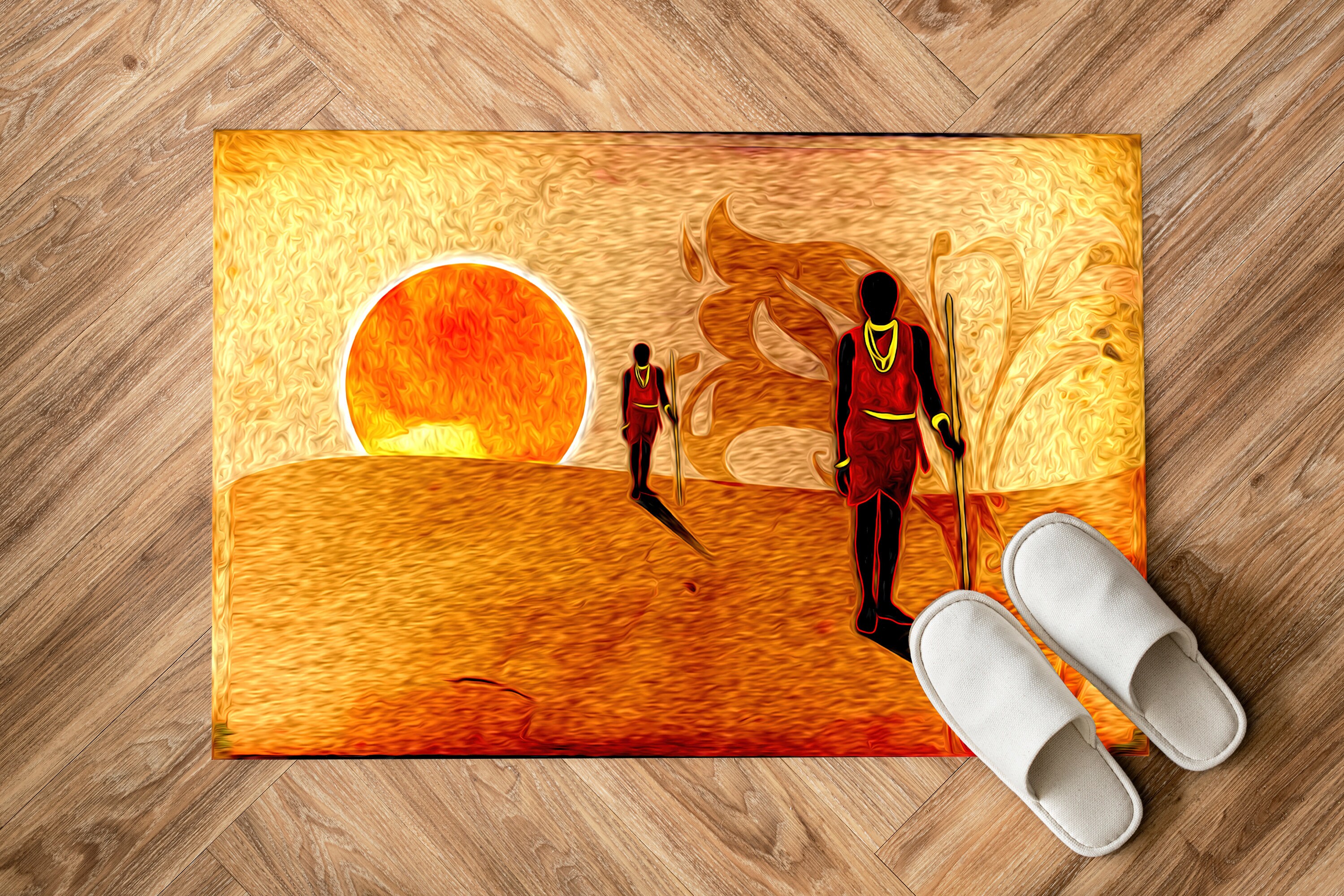 Desert Rugs, African Rug, African Man Rugs, Abstract Rug, Small Rug ...