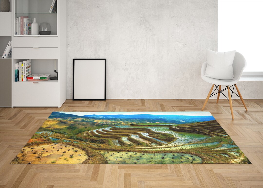 Banaue Rice Terraces Philippines Rug, Nature View Rugs, Famous Places ...