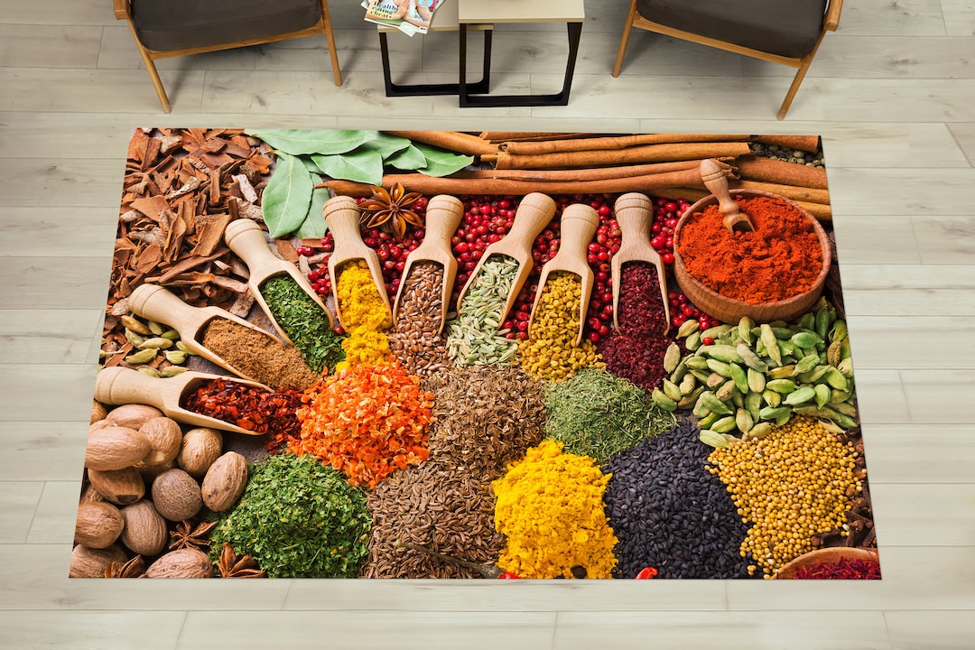 Kitchen Spices Rug, Spice Rugs, Kitchen Rugs, Modern Rugs, Wall Hanging ...