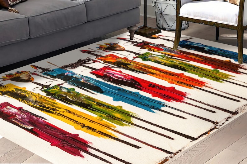 Masai People Painting Rugs, Abstract People Rugs, Masai Rug, Ethnic ...