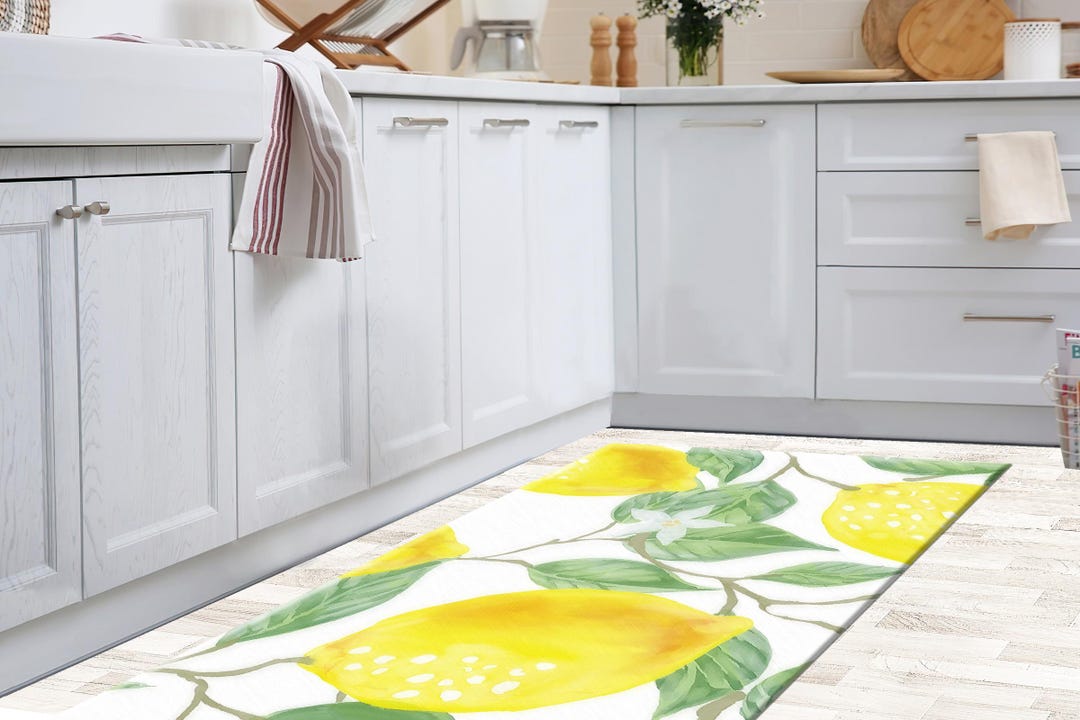 Lemon Rugs, Minimal Rug, Kitchen Rugs, Modern Rugs, Classic Rug, Area ...