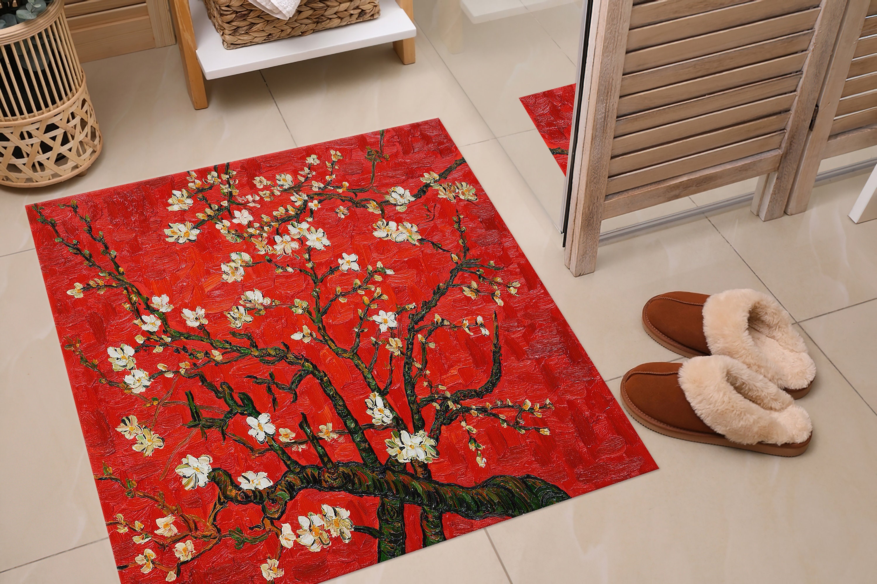 Van Gogh Tree Rug, Vincent Van Gogh Rug, Van Gogh Rugs, Red Rugs ...