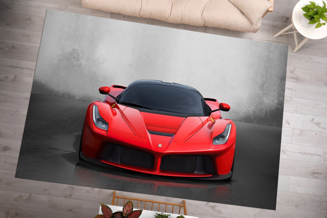 Ferrari Poster Rugs, Boys Room Rugs, Ferrari Rugs, Garage Rugs, Front ...