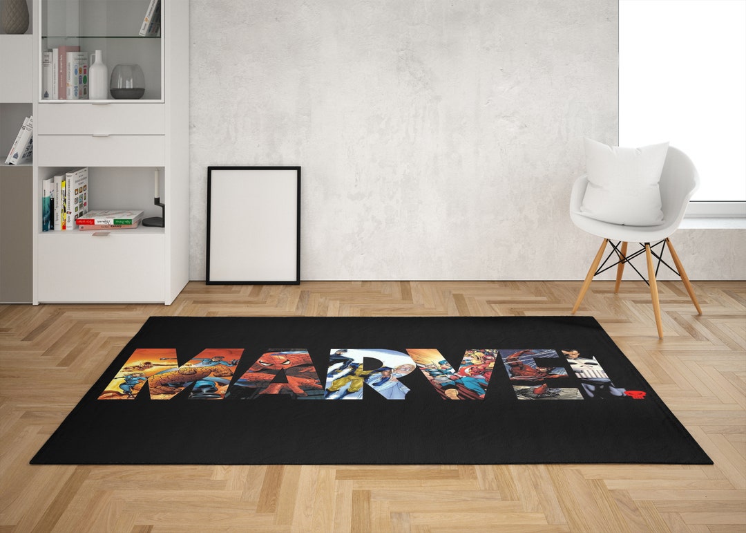 Marvel Rug, Iron Man Rug, Captain America Rugs, Children Rugs, 3D ...