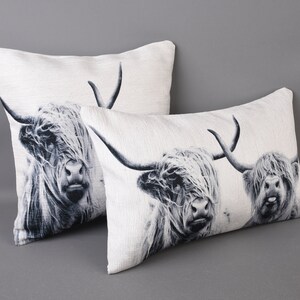 Highland Cow Pillow, Decorative Pillow Cover, Cow Pillow, Farmhouse ...