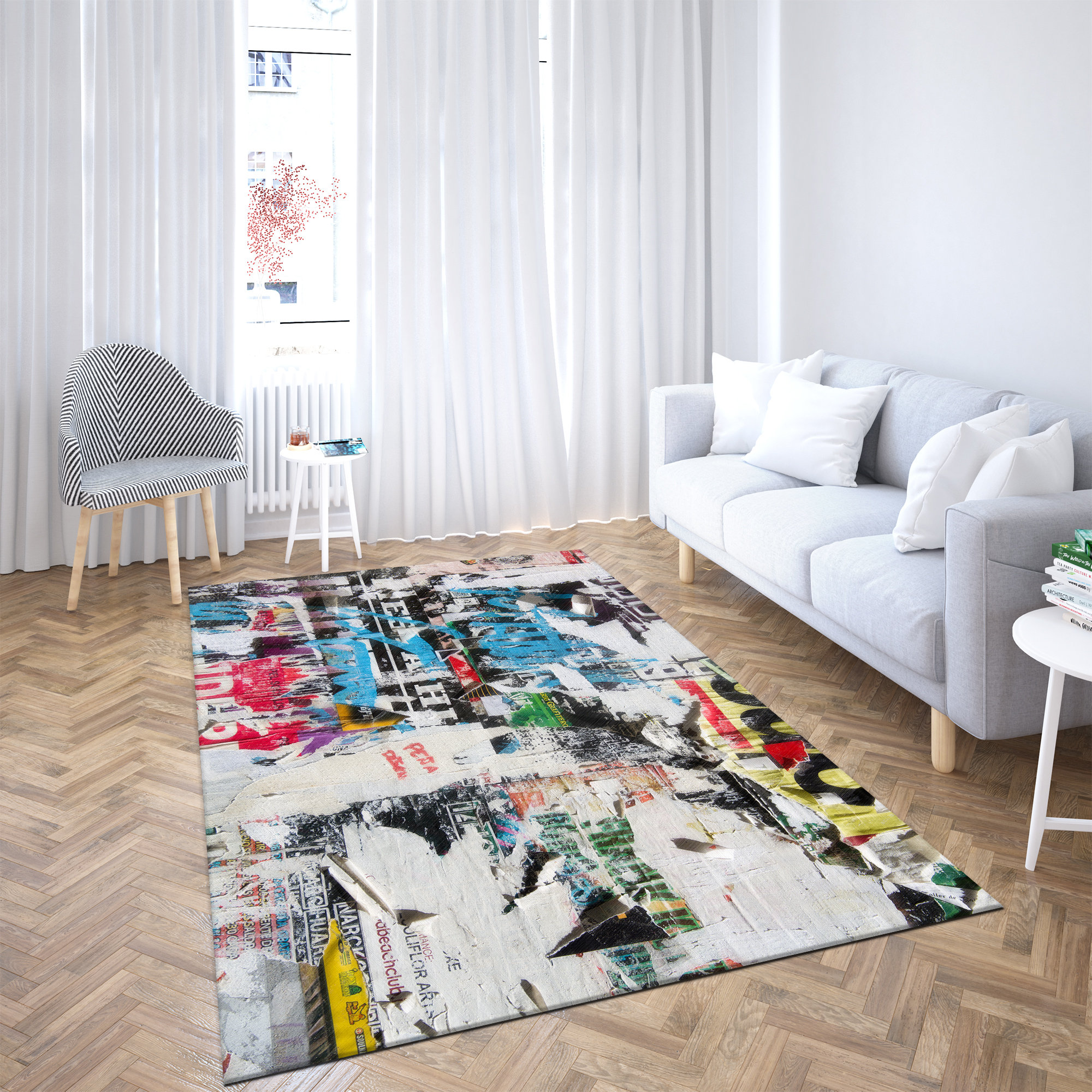 Torn Rug, Modern Rug, Street Art Rug, Graffiti Rug, Popular Rug, Thick ...