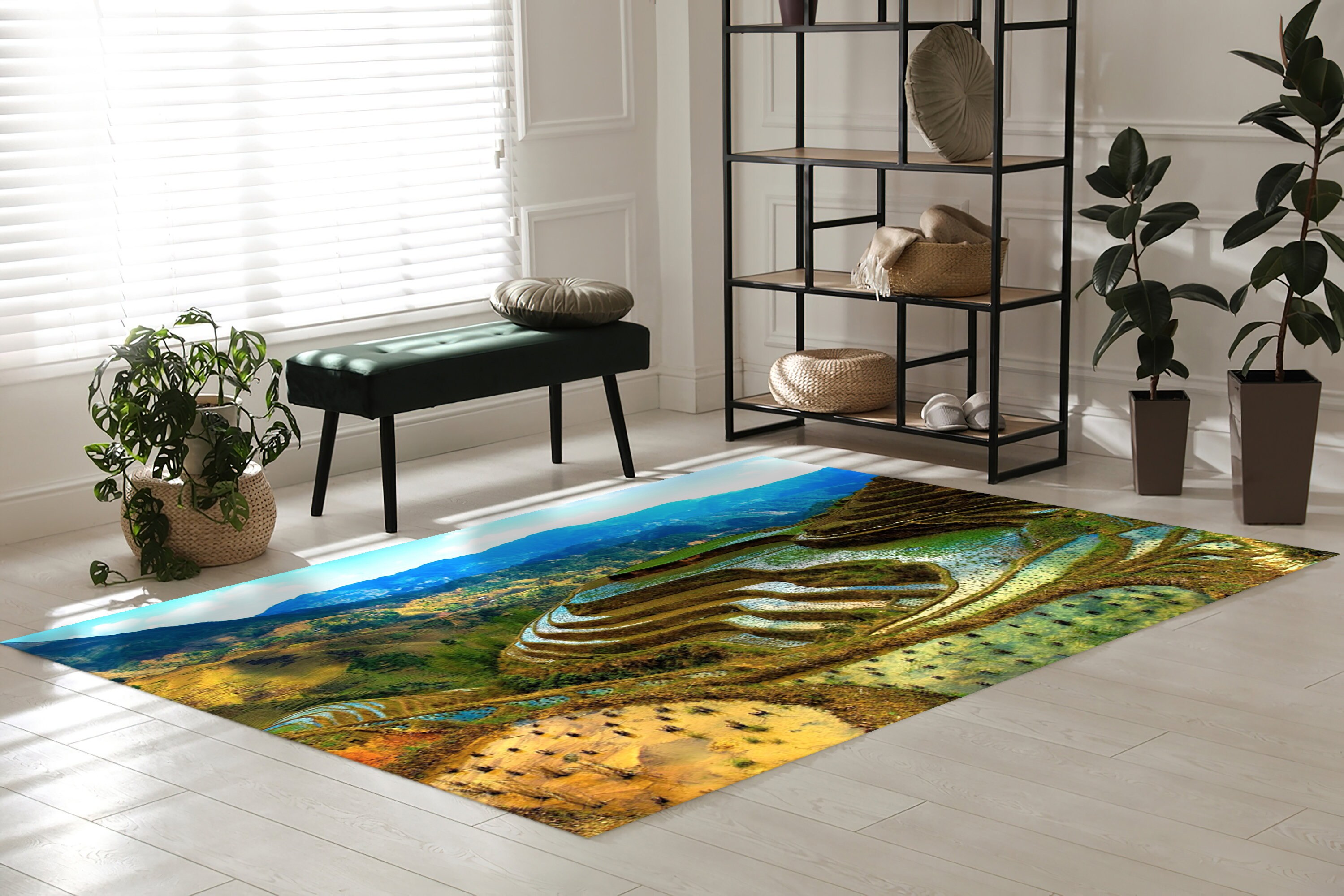 Banaue Rice Terraces Philippines Rug, Nature View Rugs, Famous Places ...
