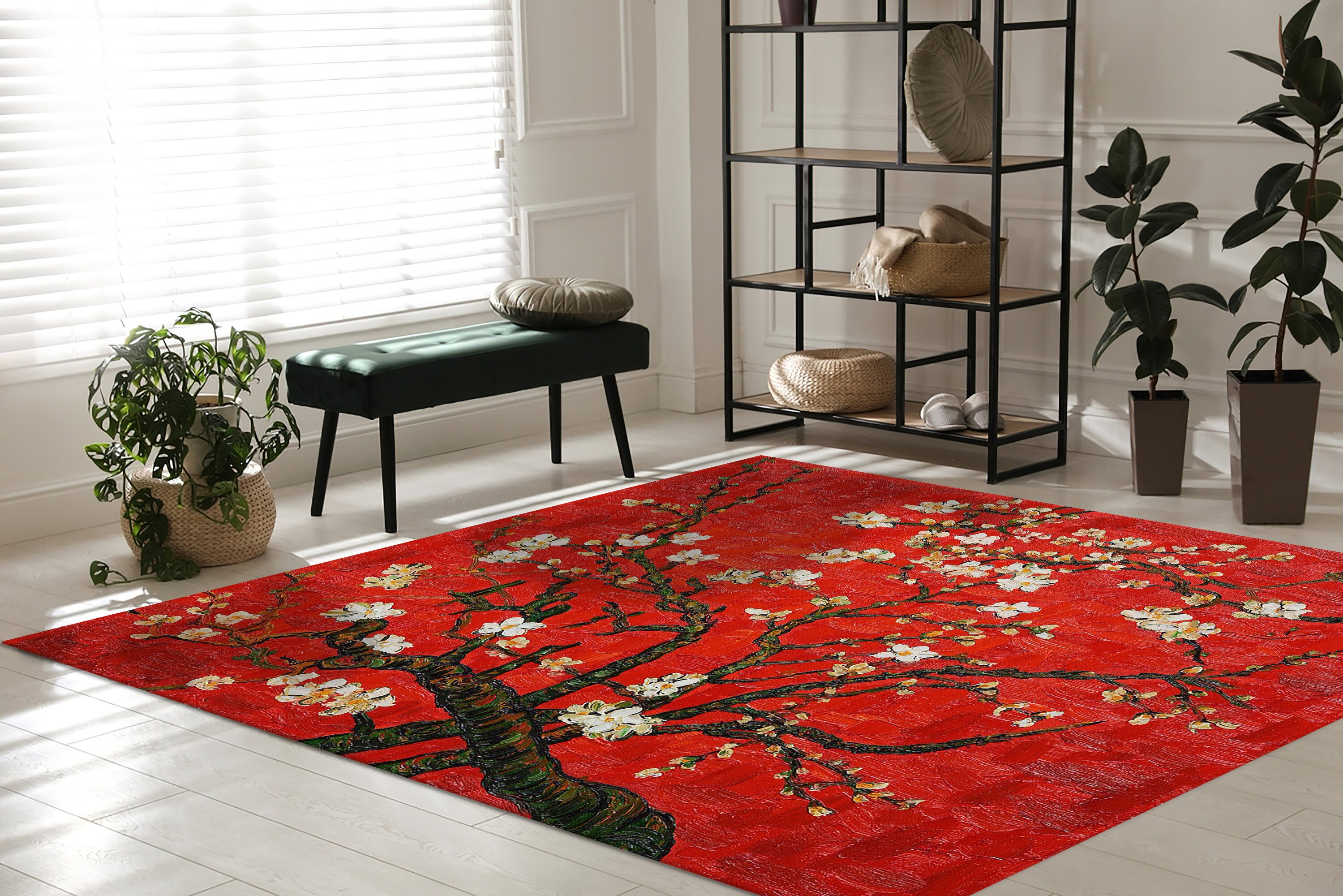 Van Gogh Tree Rug, Vincent Van Gogh Rug, Van Gogh Rugs, Red Rugs ...