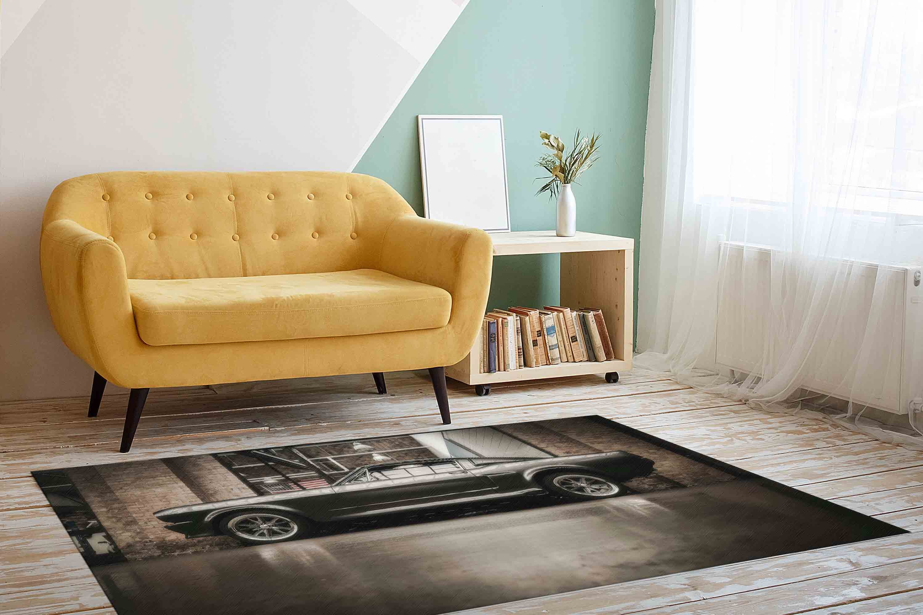 The Ford Mustang Rugs, American Mustang Car Rugs, American Car Rugs ...