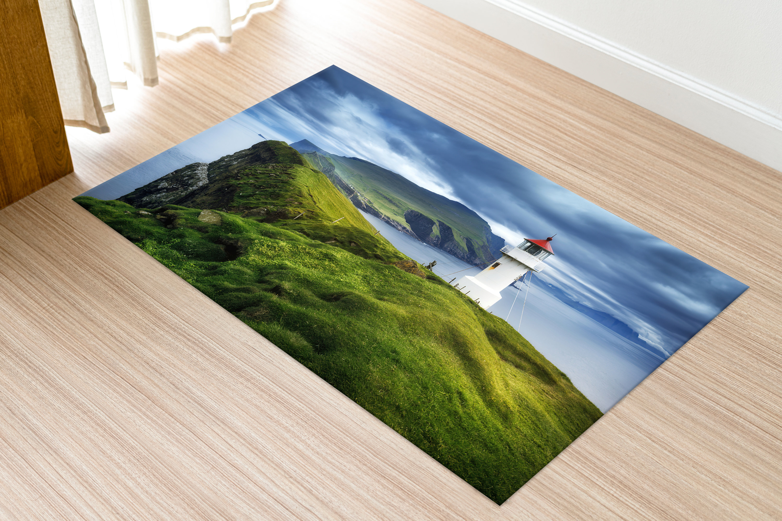 Mykines Lighthouse Faroe Islands Rug Sea View Rugs Faroe - Etsy