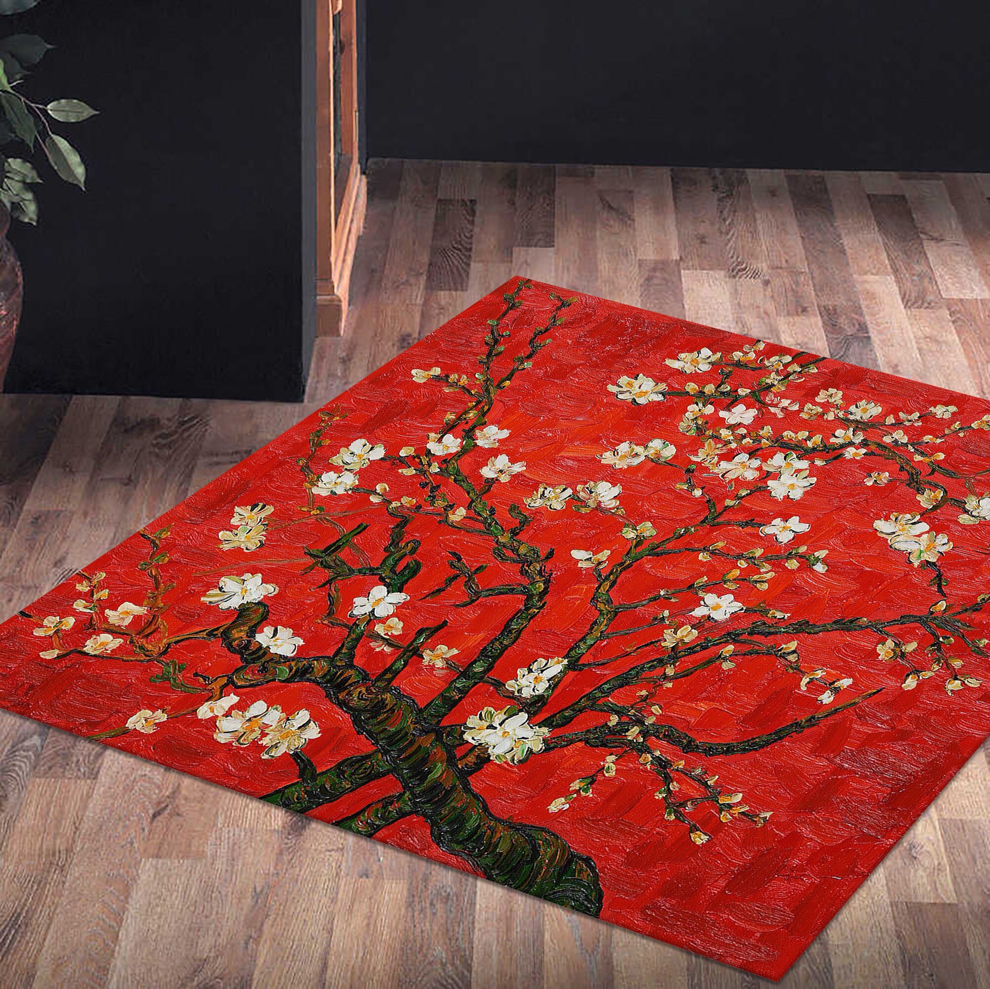 Van Gogh Tree Rug, Vincent Van Gogh Rug, Van Gogh Rugs, Red Rugs ...