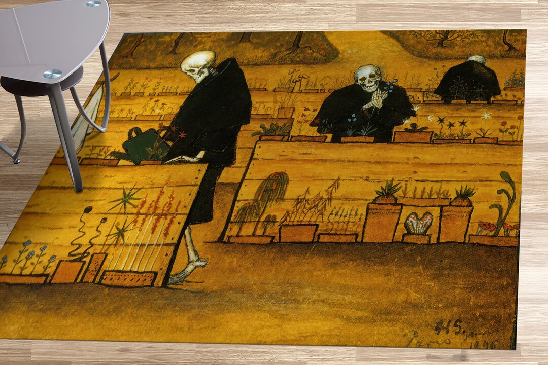 The Garden of Death Rug, Hugo Simberg Rug, Man Cave Rug, Famous Rug ...