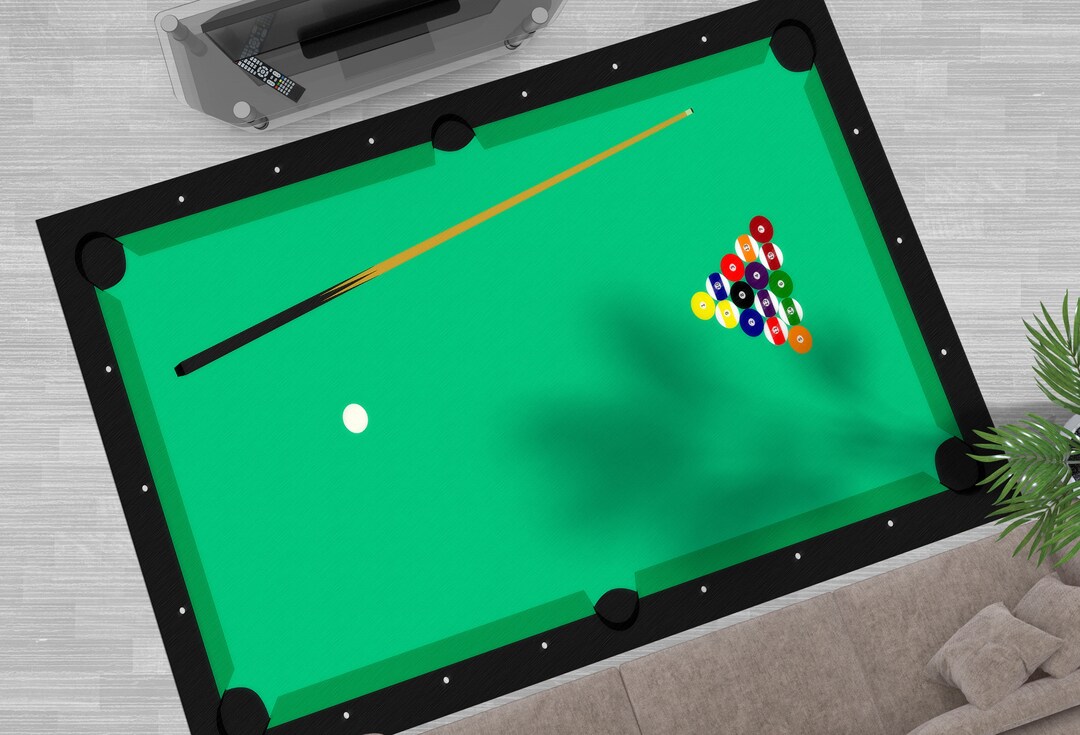 Billiards Rug, Playing Room Rug, Man Cave Rug, Motivational Rugs, Large ...
