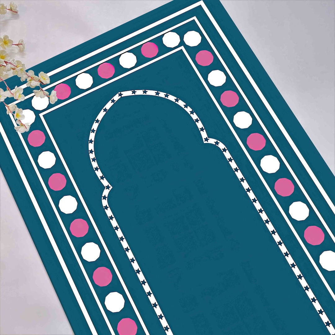 Blue Prayer Rug, Religious Rug, Worship Rug, Spiritual Rug, Muslim Rug ...