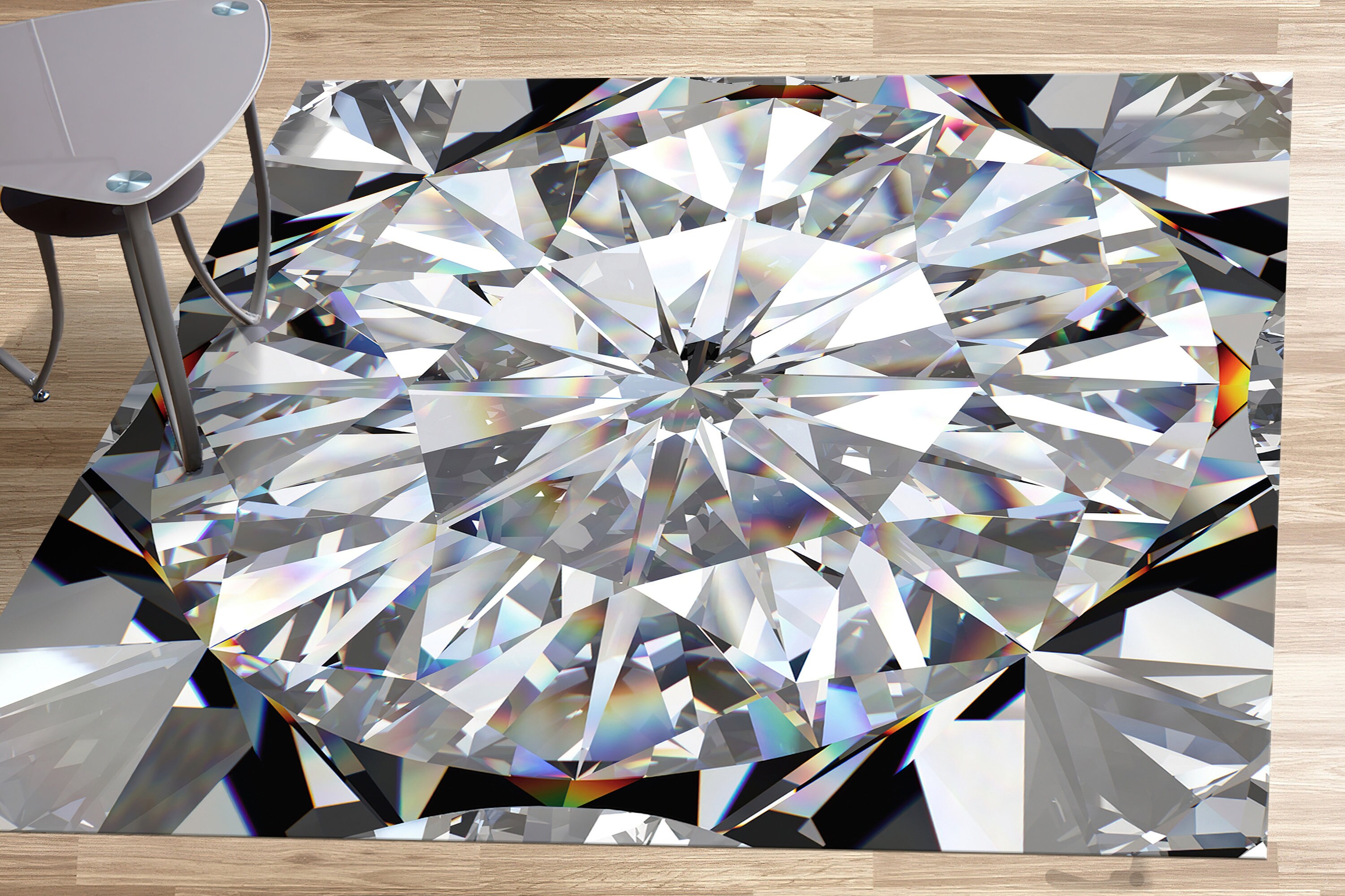 Diamond Rug, Trendy Rug, Diamond Photo Rug, Modern Rug, Salon Decor Rug ...