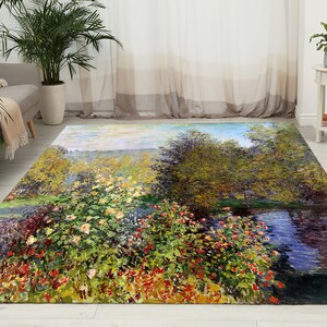 Claude Monet Rug, Corner of the Garden Rug, Montgeron Rug, Abstract ...