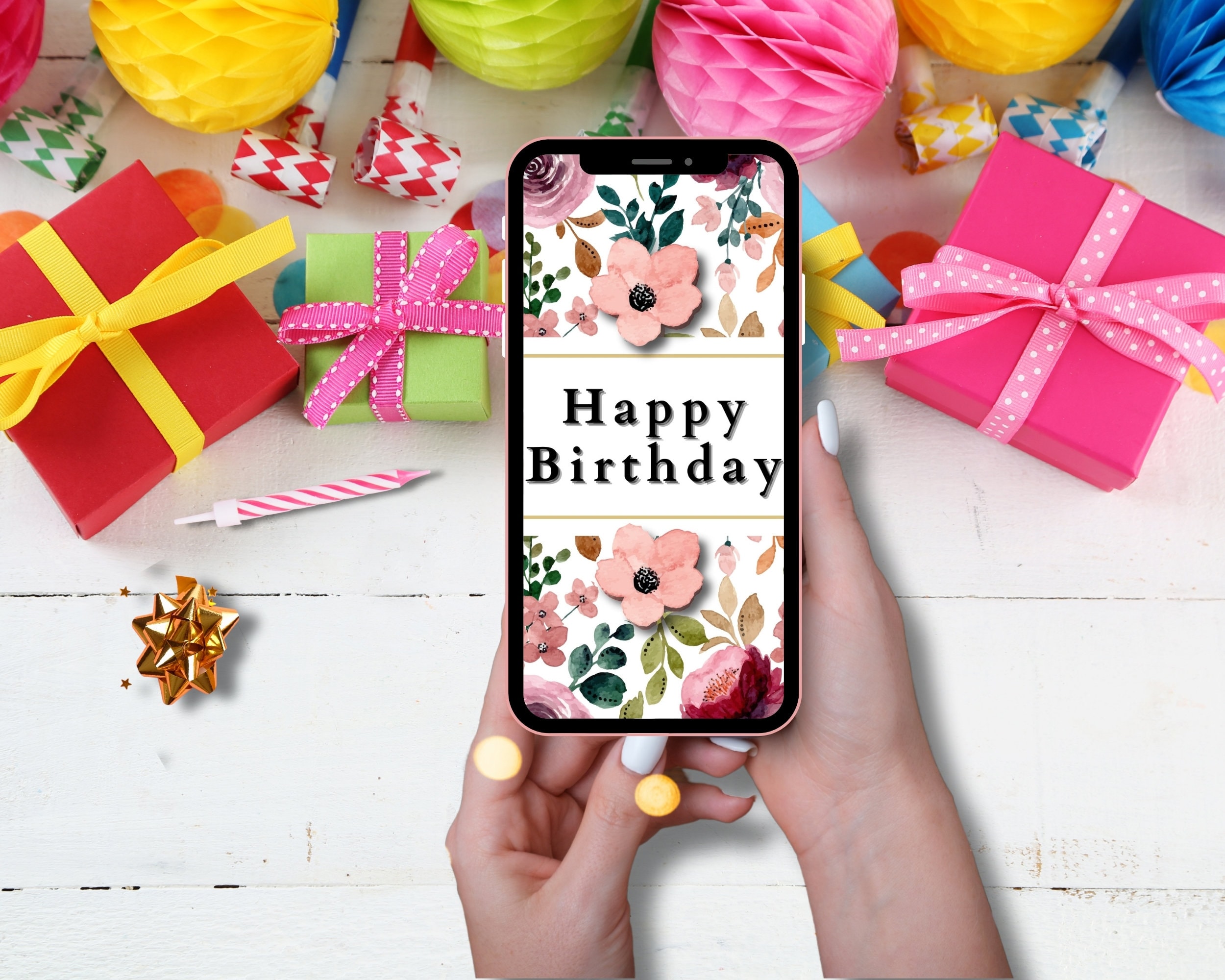 Digital Animated Birthday Card, Digital Happy Birthday Card, Electronic ...