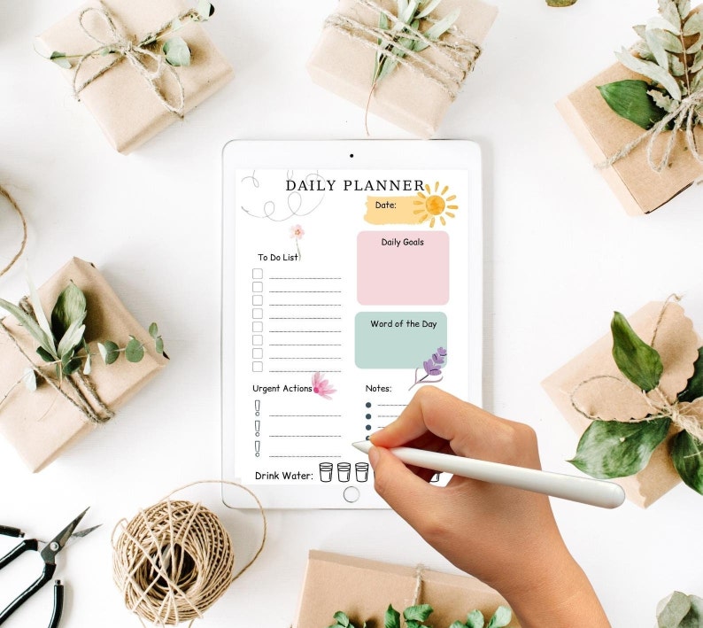 Printable Planner, Digital Planner, Flower Planner, Habit Tracker ...