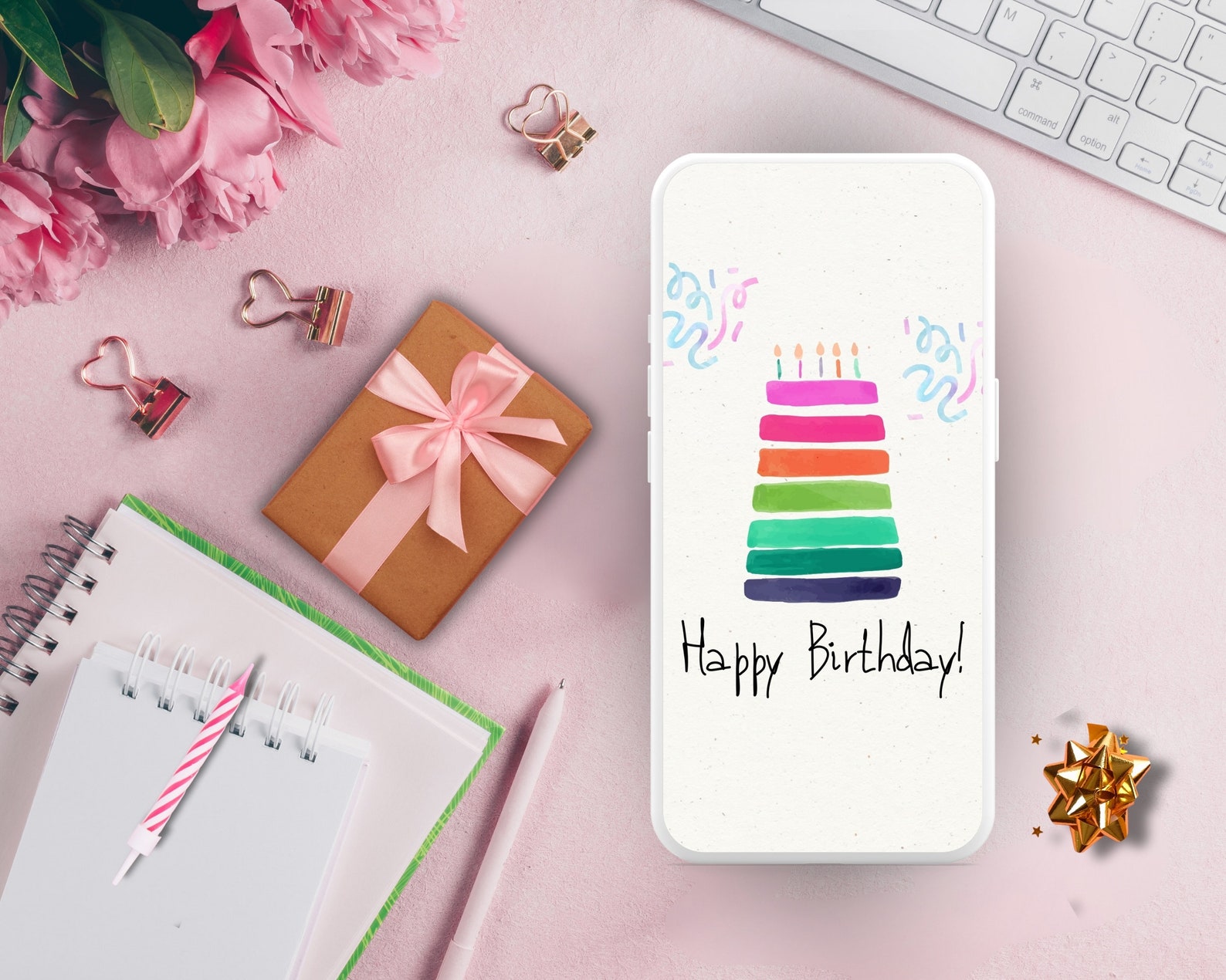 Digital Animated Birthday Card,digital Happy Birthday Card, Electronic ...