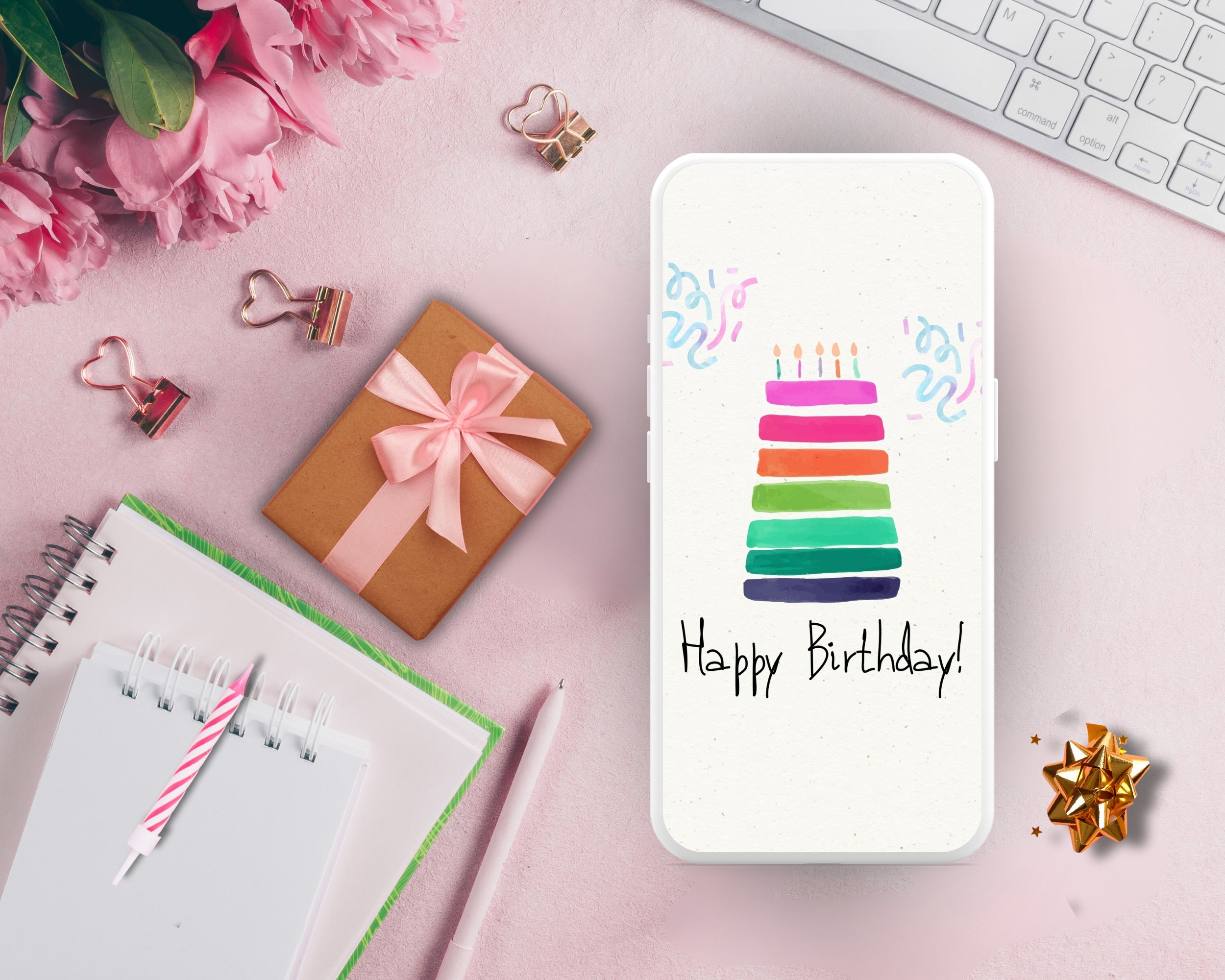 Digital Animated Birthday Card, Digital Happy Birthday Card, Electronic ...