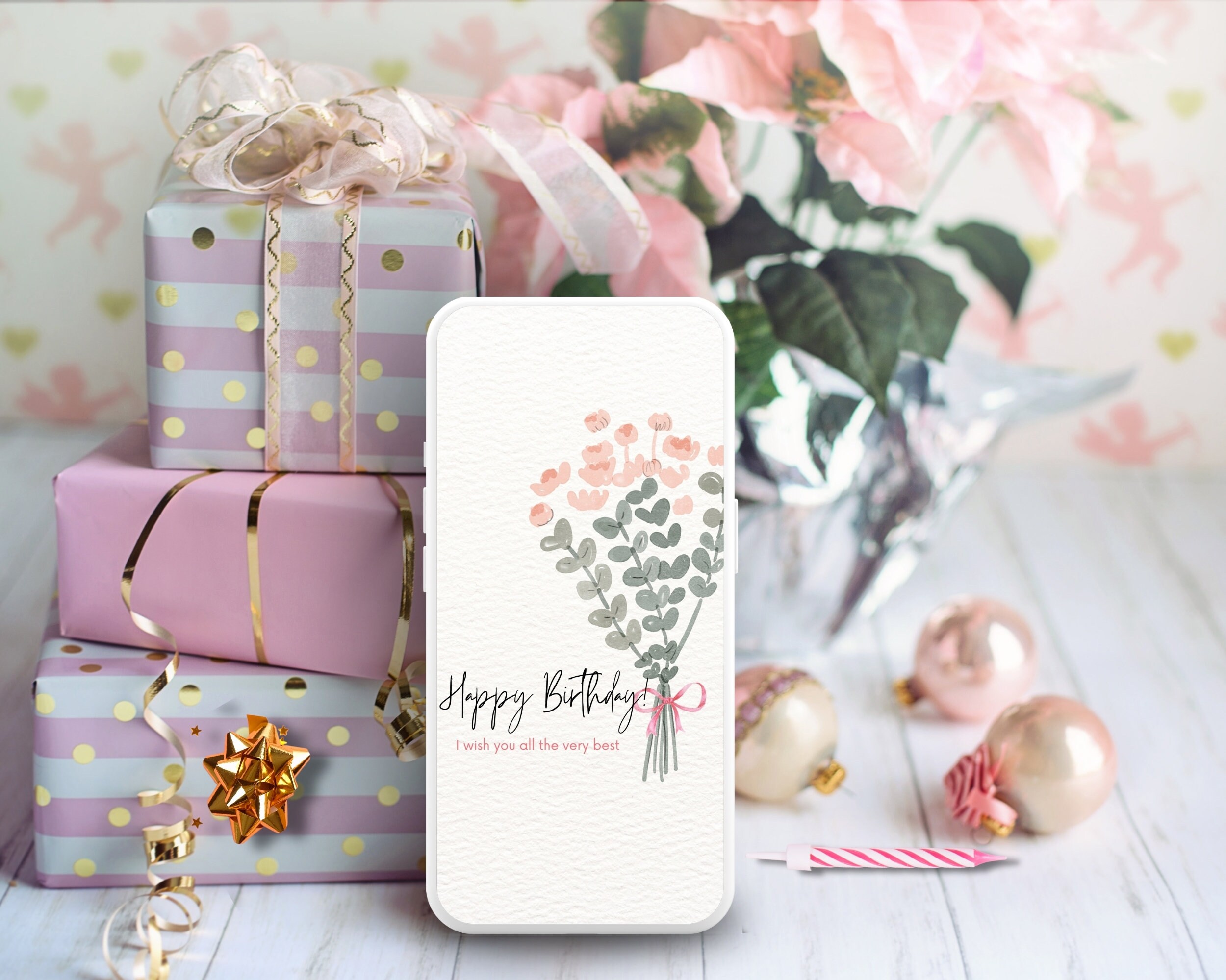 Digital Animated Birthday Card, Digital Happy Birthday Card, Electronic ...