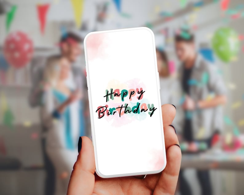 Digital Animated Birthday Card, Digital Happy Birthday Card, Electronic ...