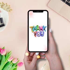 Digital Download Thank You Card, Colorfully Digital E-card, Digital ...