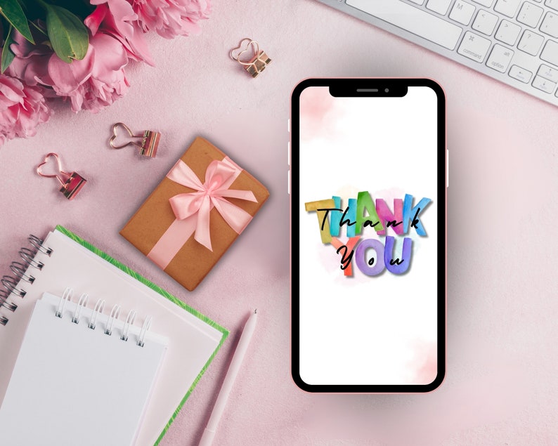 Digital Download Thank You Card, Colorfully Digital E-card, Digital ...