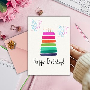 Printable Birthday Card, Personalized Birthday Card, Downloadable ...