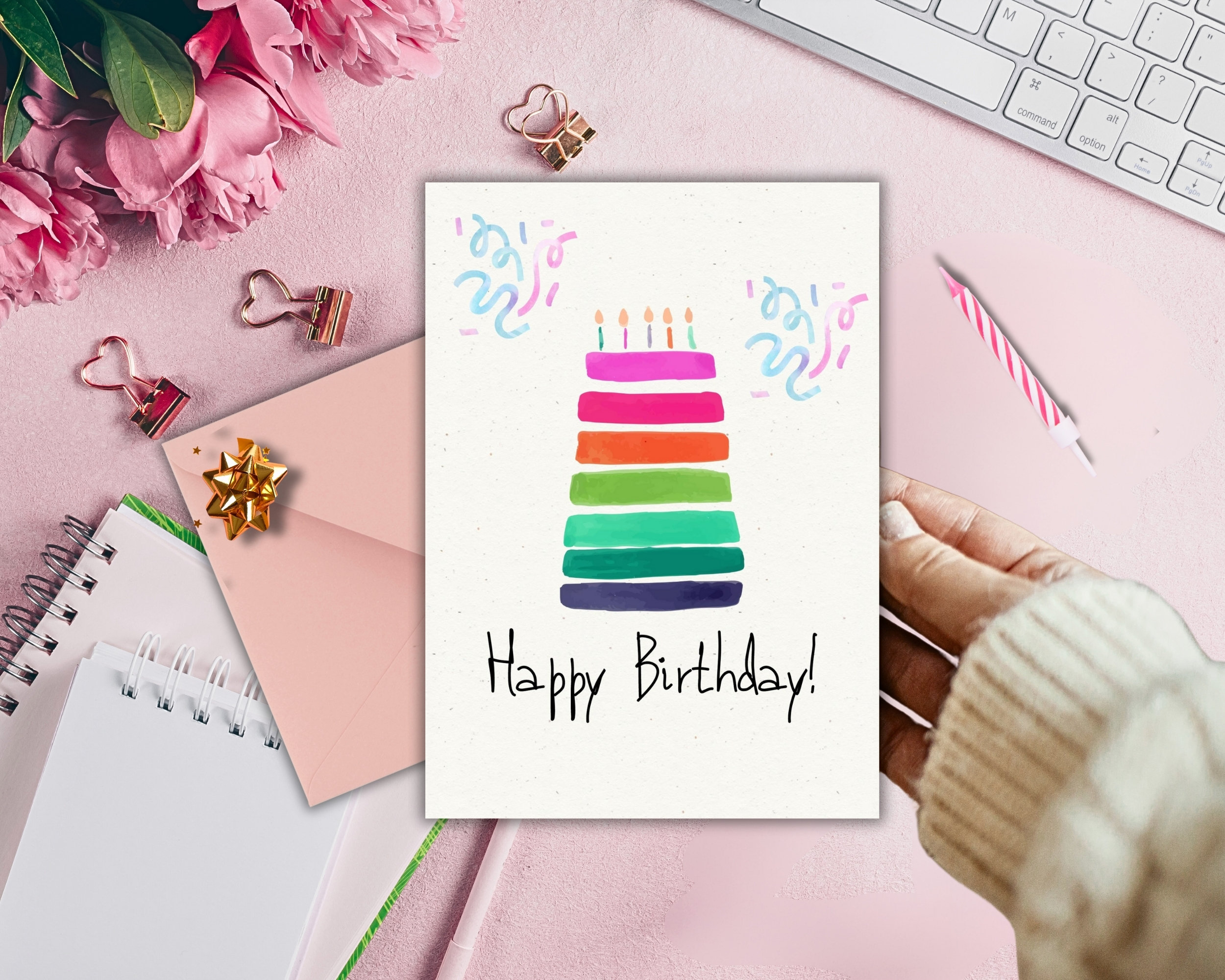 Printable Birthday Card, Personalized Birthday Card, Downloadable ...