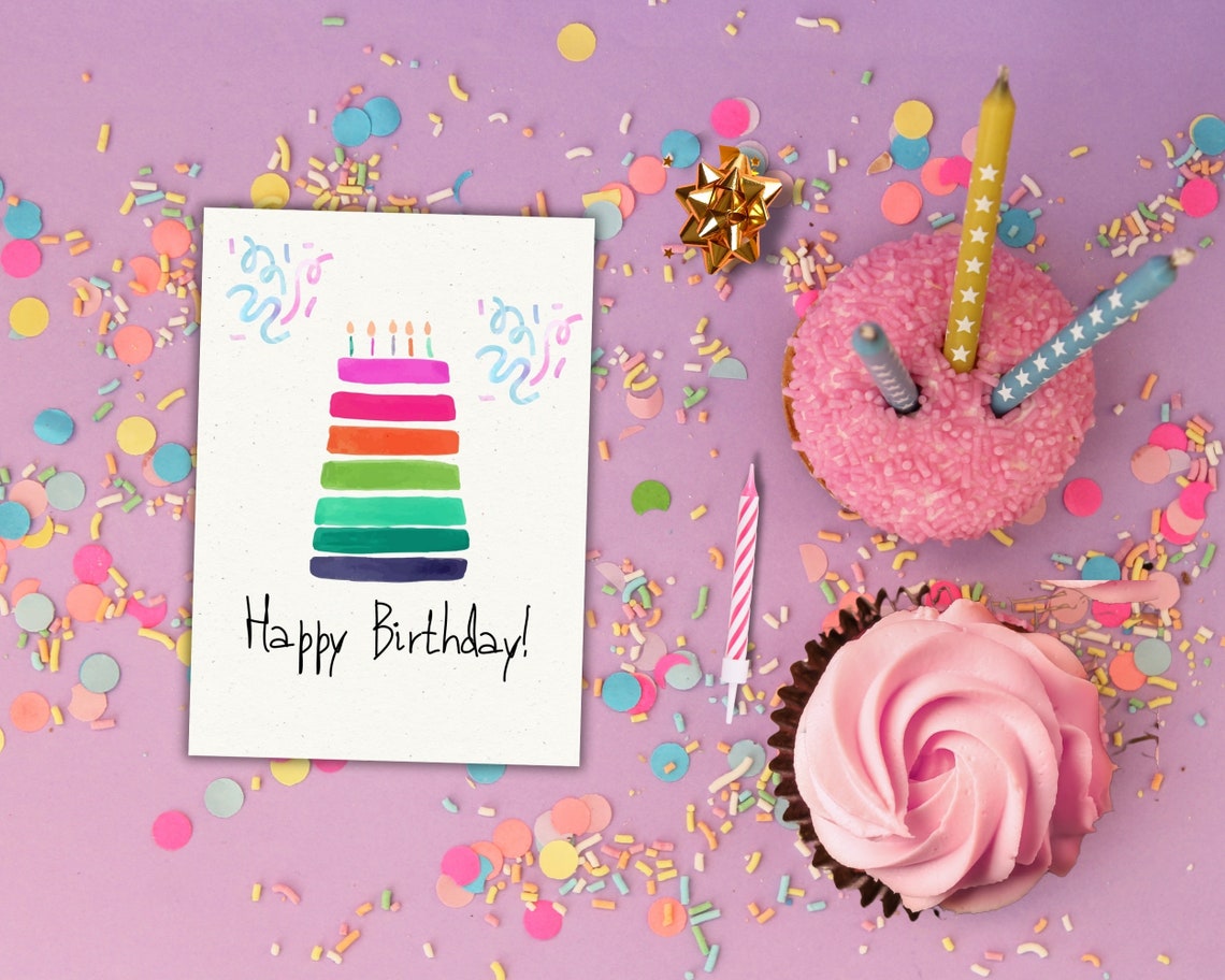 Printable Birthday Card, Personalized Birthday Card, Downloadable ...