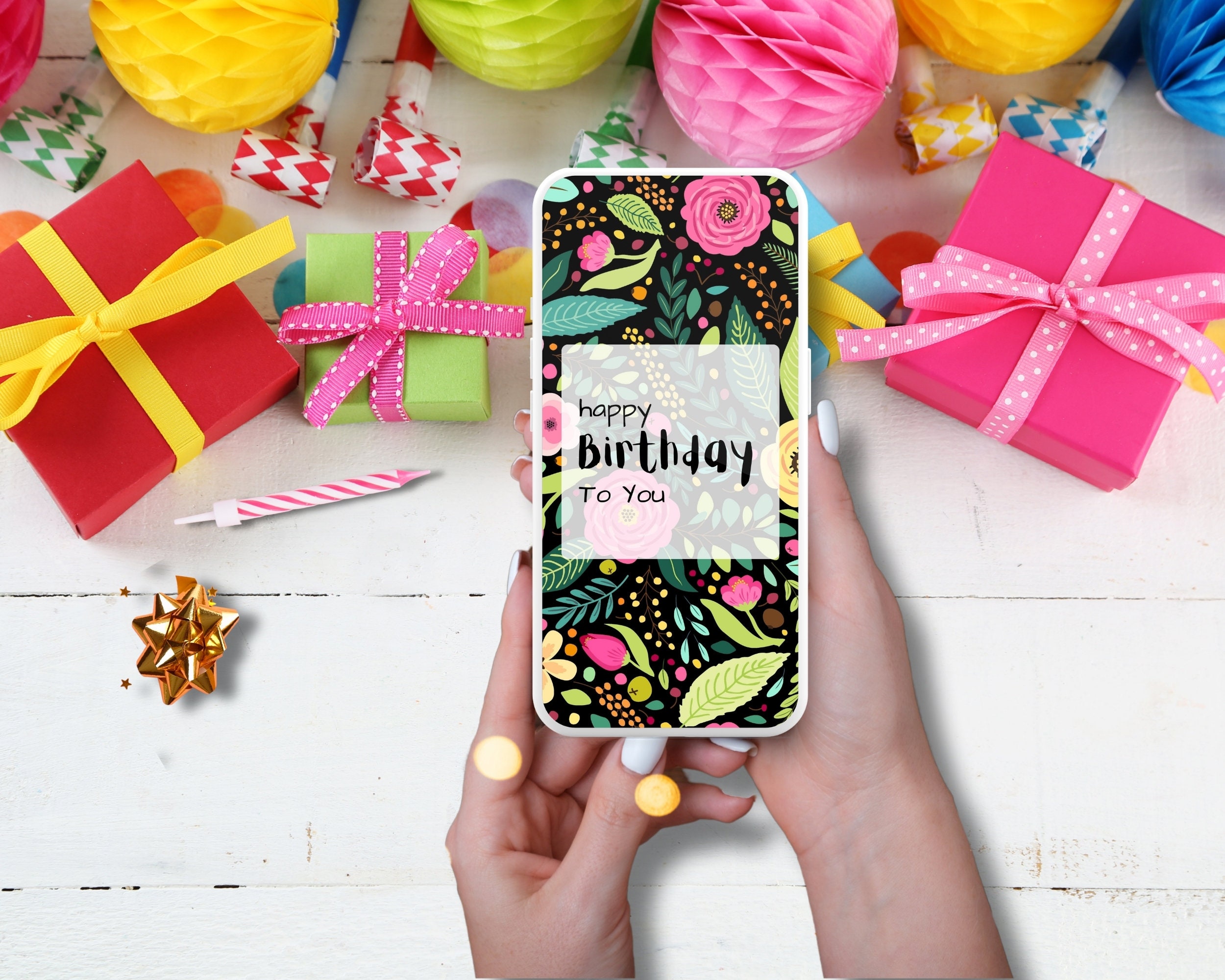 Digital Animated Birthday Card, Digital Happy Birthday Card, Electronic ...