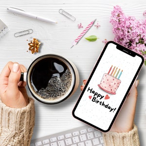 Digital Animated Birthday Card, Digital Happy Birthday Card, Electronic ...