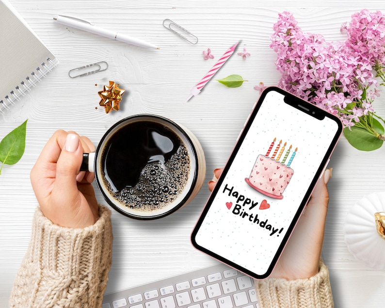 Digital Animated Birthday Card, Digital Happy Birthday Card, Electronic ...